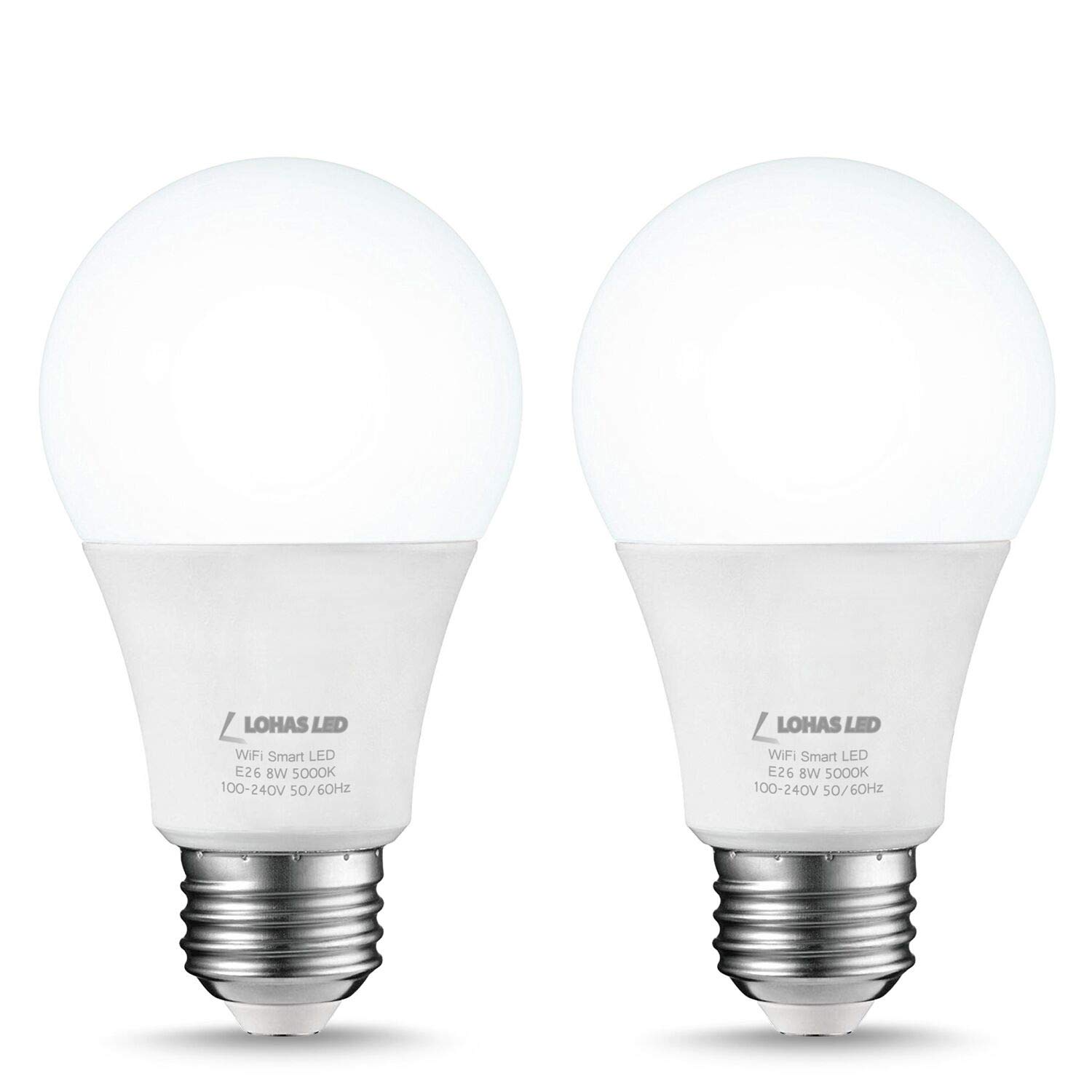 LOHAS LED Smart Bulb Work with Alexa and Google Home,A19 50W E26 ...
