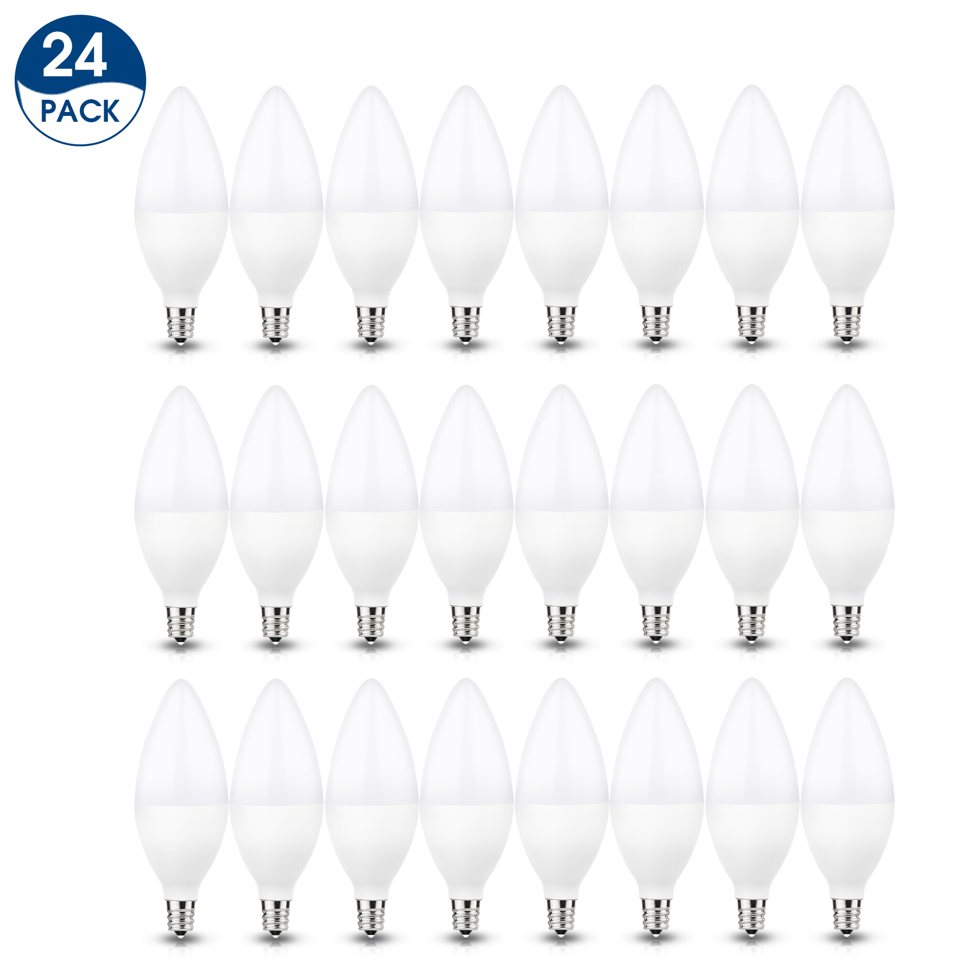 24-Pack LED Ceiling Fan Light Bulbs, 60 Watt Equivalent, 6W, Daylight ...