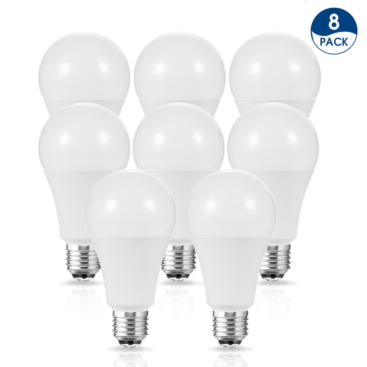 LED 3-Way A21 Light Bulb, 5000K Daylight, 50/100/150W Equivalent, E26 ...